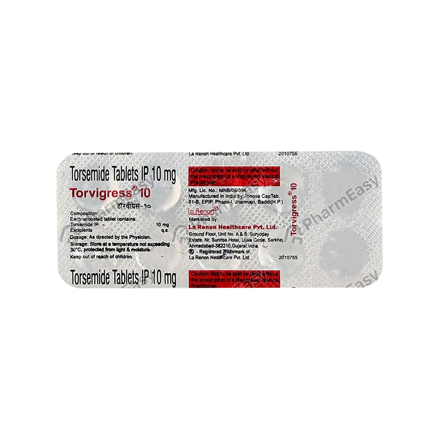 Torvigress 10 MG Tablet (10): Uses, Side Effects, Price, Dosage ...
