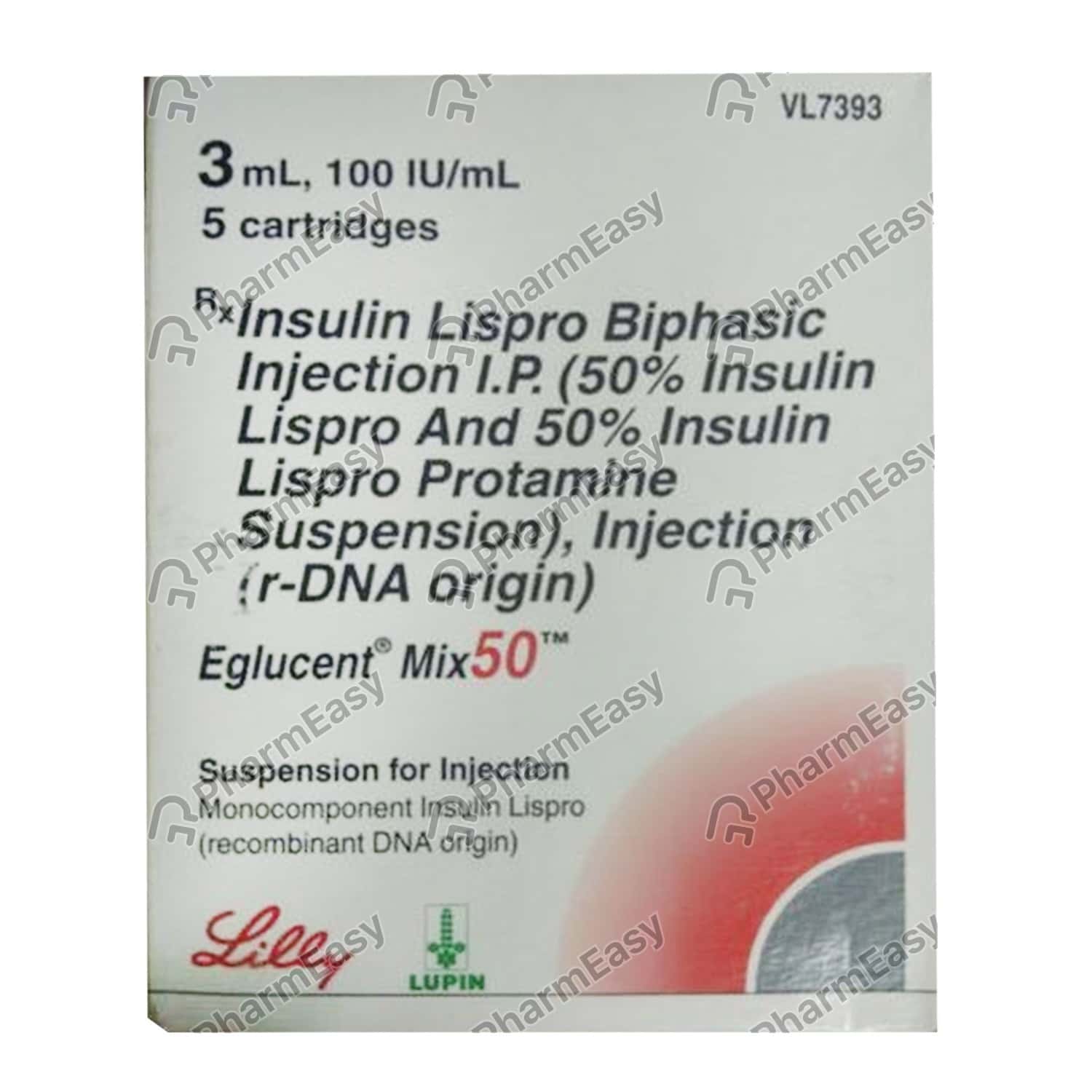 Eglucent Mix 100 IU/ML Suspension For Injection (3) - Uses, Side Effects, Dosage, Composition ...