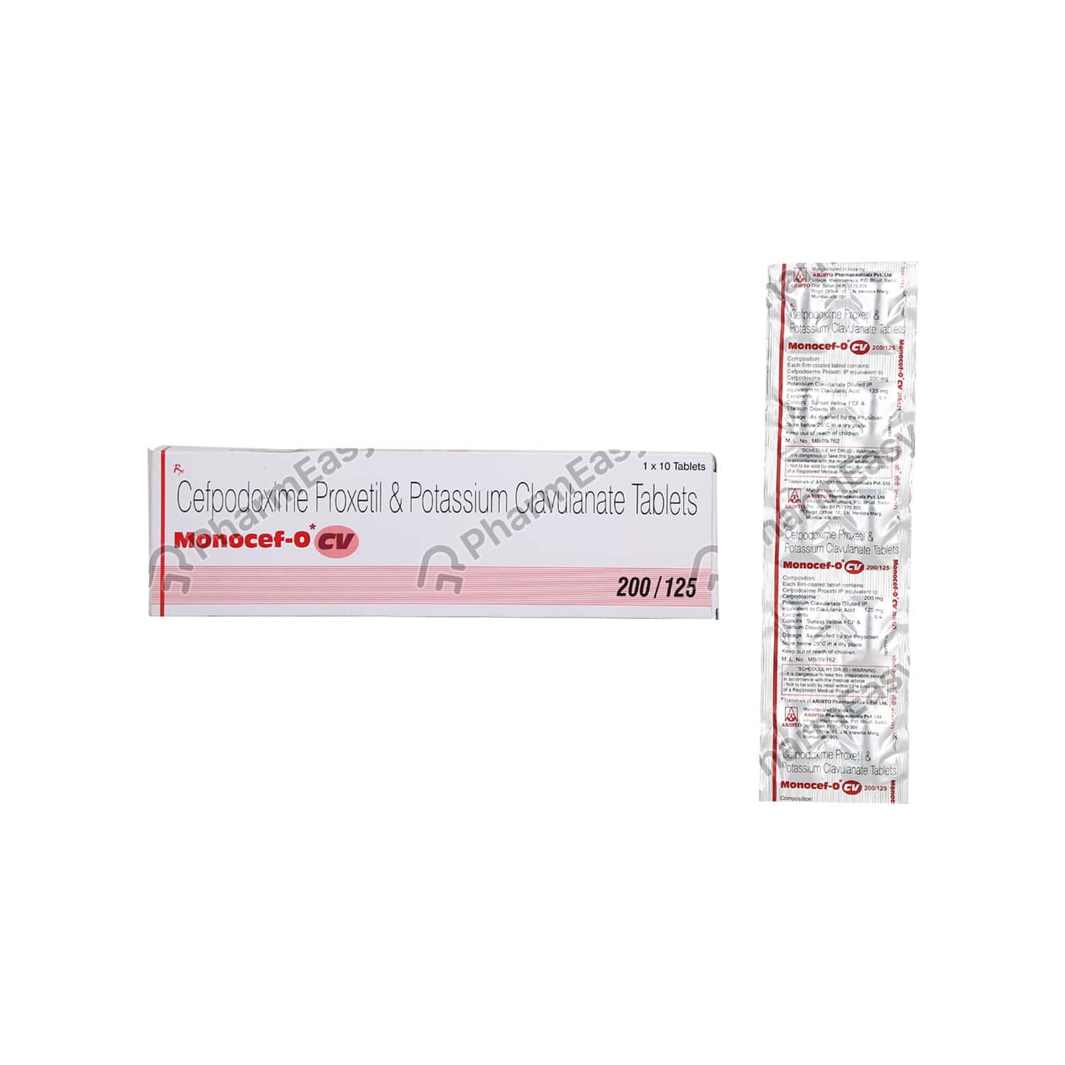 Monocef O Cv 200/125 Mg Tab 10'S - Uses, Side Effects, Dosage ...