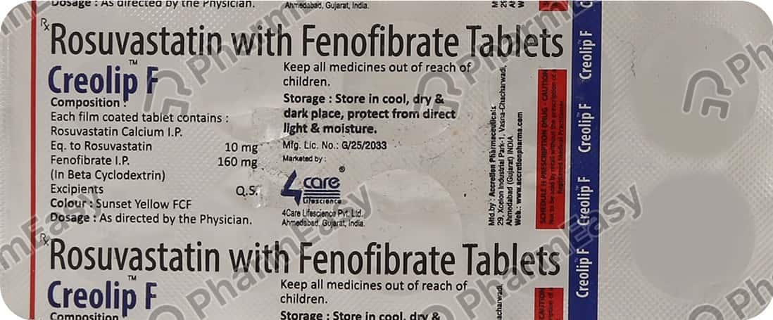 Creolip F Strip Of 10 Tablets: Uses, Side Effects, Price & Dosage ...