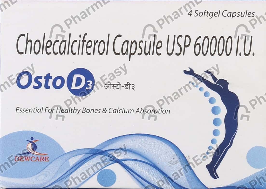 Osto D3 60000 IU Capsule (4): Uses, Side Effects, Price & Dosage ...