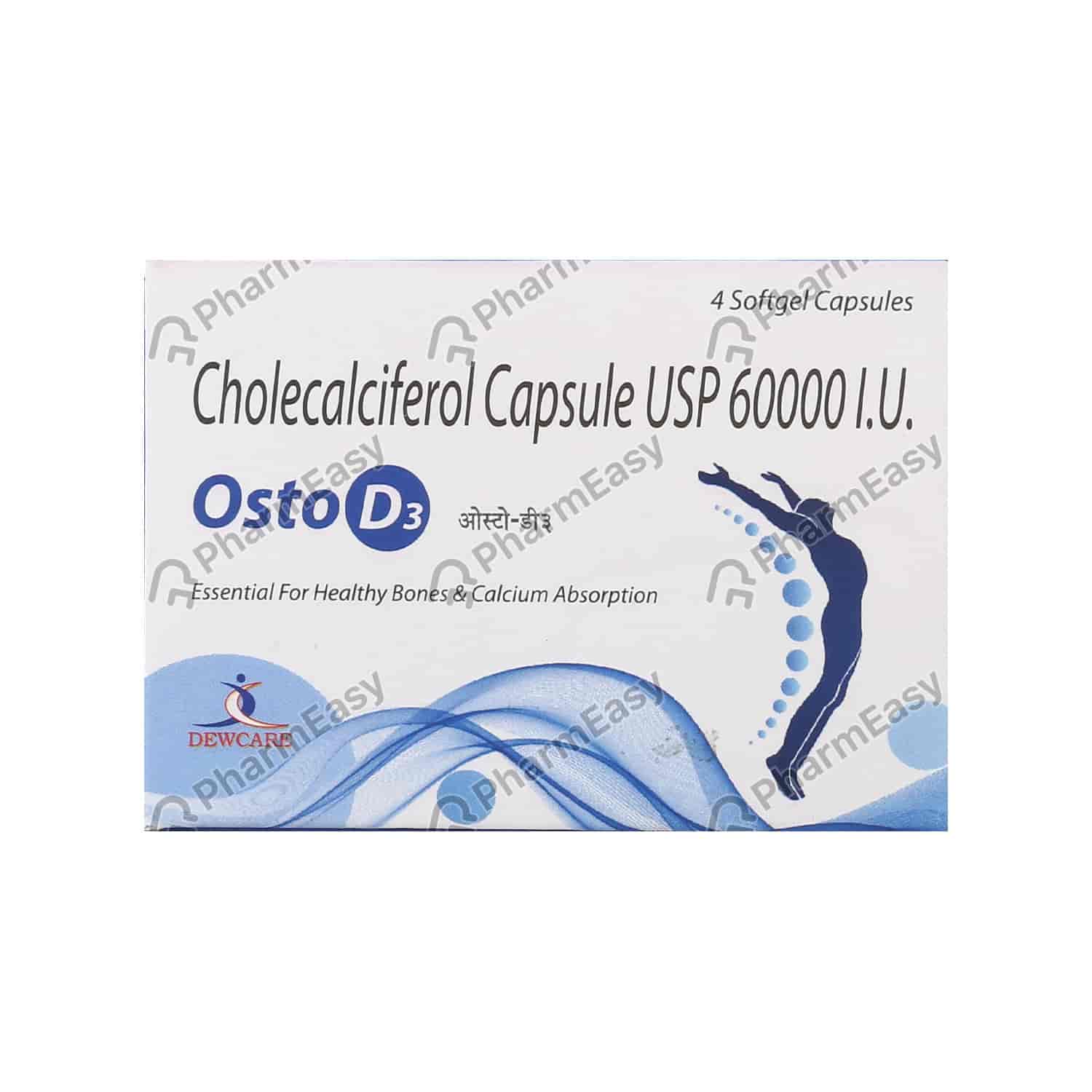 Osto D3 Strip Of 4 Capsules - Uses, Side Effects, Dosage, Composition ...