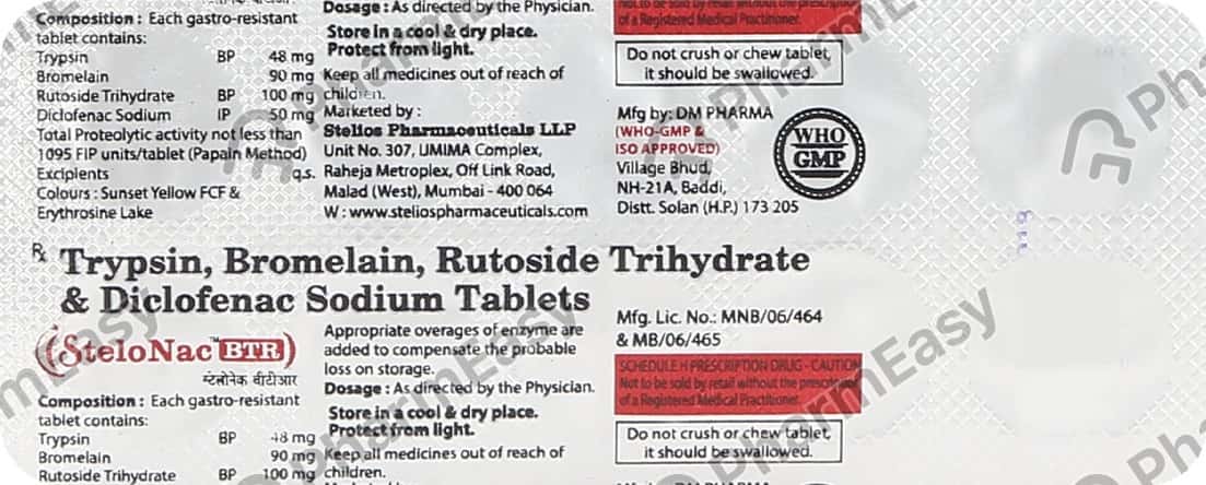 Buy Stelonac Btr Tablet (10) Online at Flat 15% OFF | PharmEasy