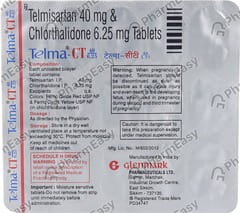 Telma-CT 40/6.25mg Tablet: Uses, Side-effects, Price, Dosage & More ...