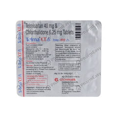 Telma Ct 40/6.25 Tab 15'S - Uses, Side Effects, Dosage, Composition ...