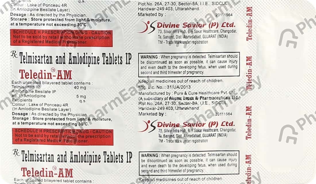 Teledin Am Strip Of 10 Tablets: Uses, Side Effects, Price & Dosage ...