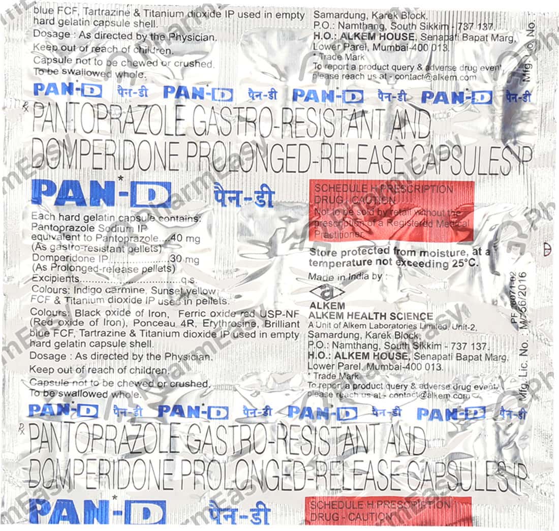 Pan D Capsule: Uses, Side-effects, Price, Dosage & More Info - PharmEasy