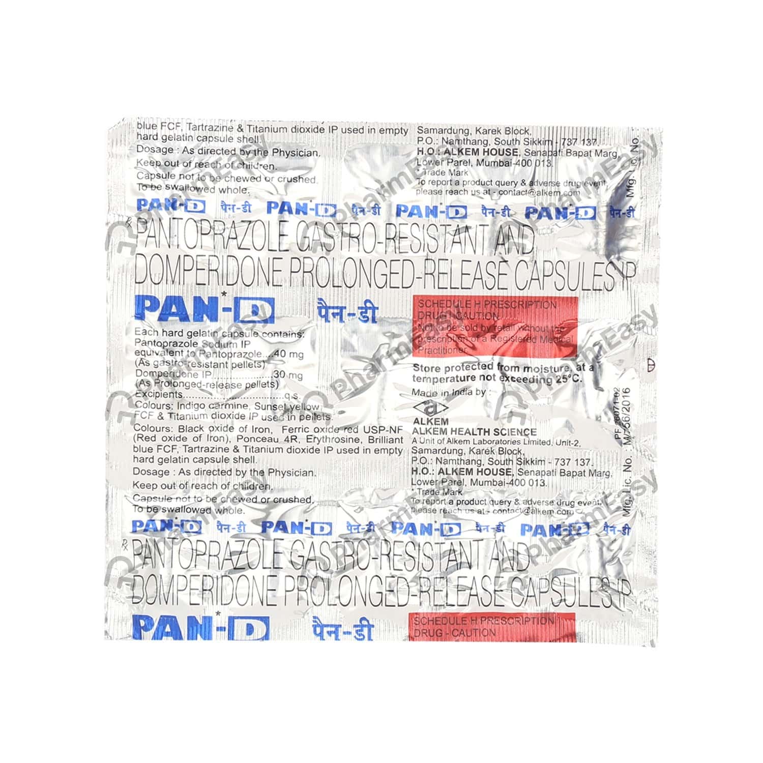 Pan D Strip Of 15 Capsules Uses Side Effects Dosage Composition