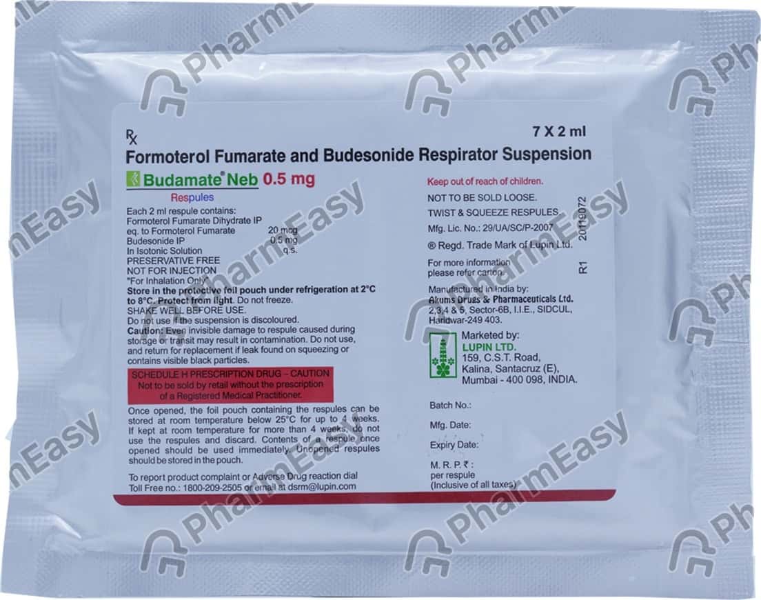 Formonide 0.5mg 2ml Packet Of 7 Respules: Uses, Side Effects, Price ...