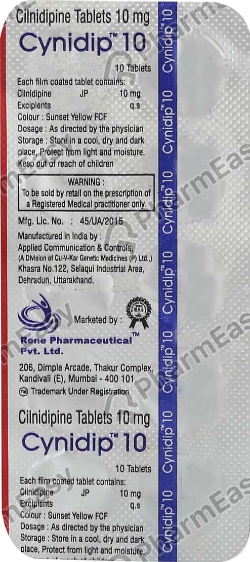 Cynidip 10 MG Tablet (10): Uses, Side Effects, Price & Dosage | PharmEasy