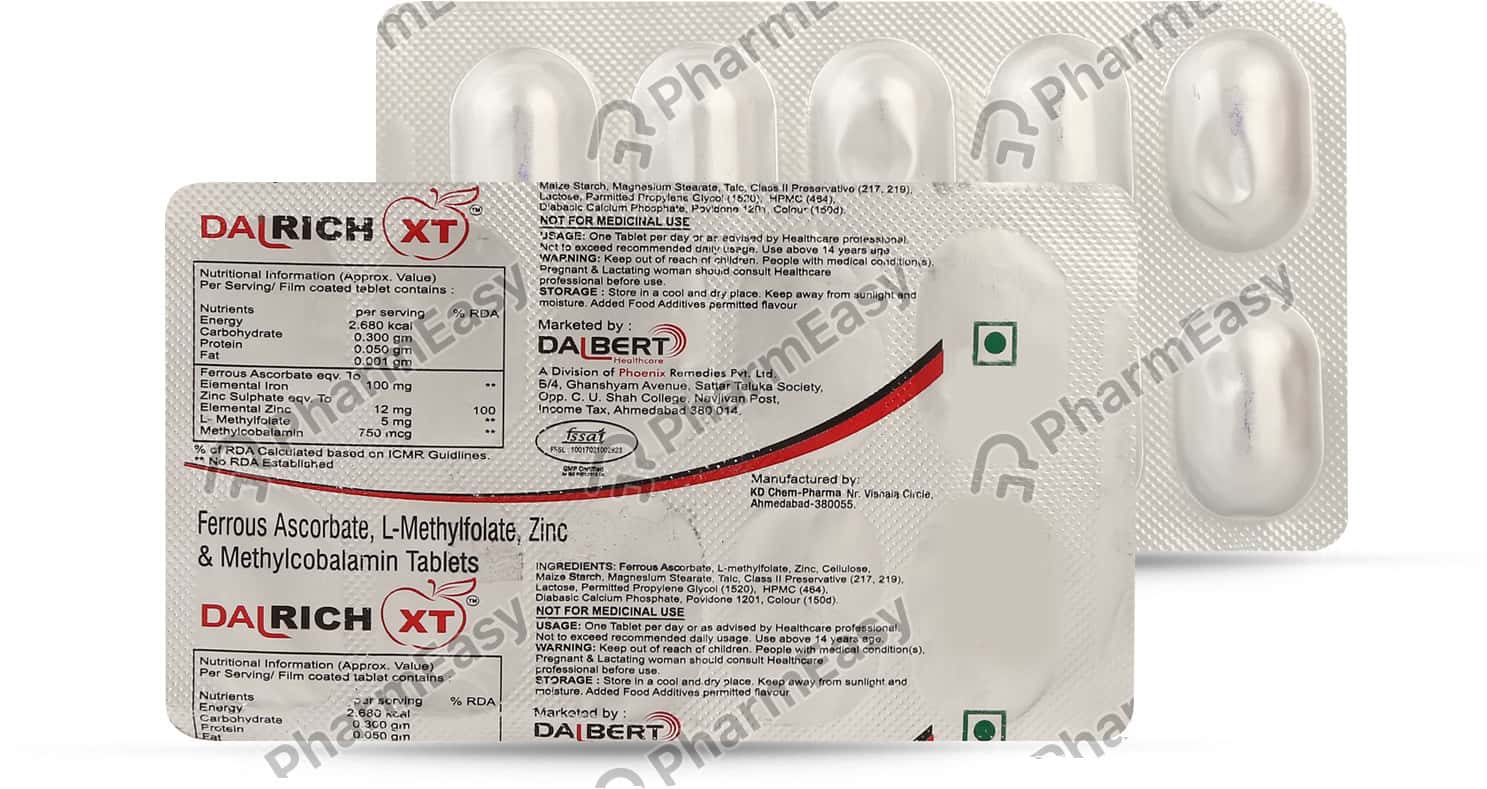 Buy Dalrich Xt Tablet (10) Online at Flat 15% OFF | PharmEasy