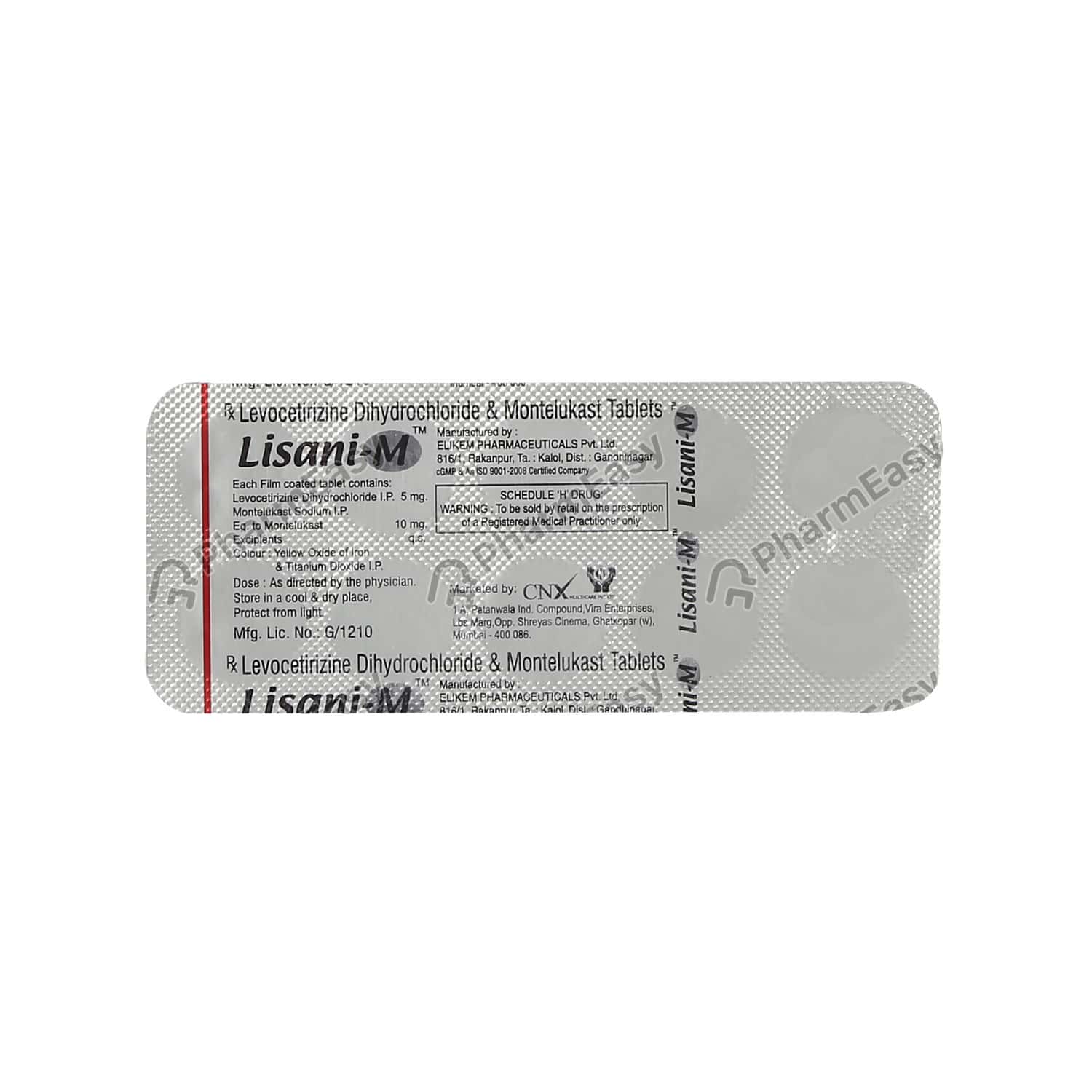 Lisani M Strip Of 10 Tablets - Uses, Side Effects, Dosage, Composition ...