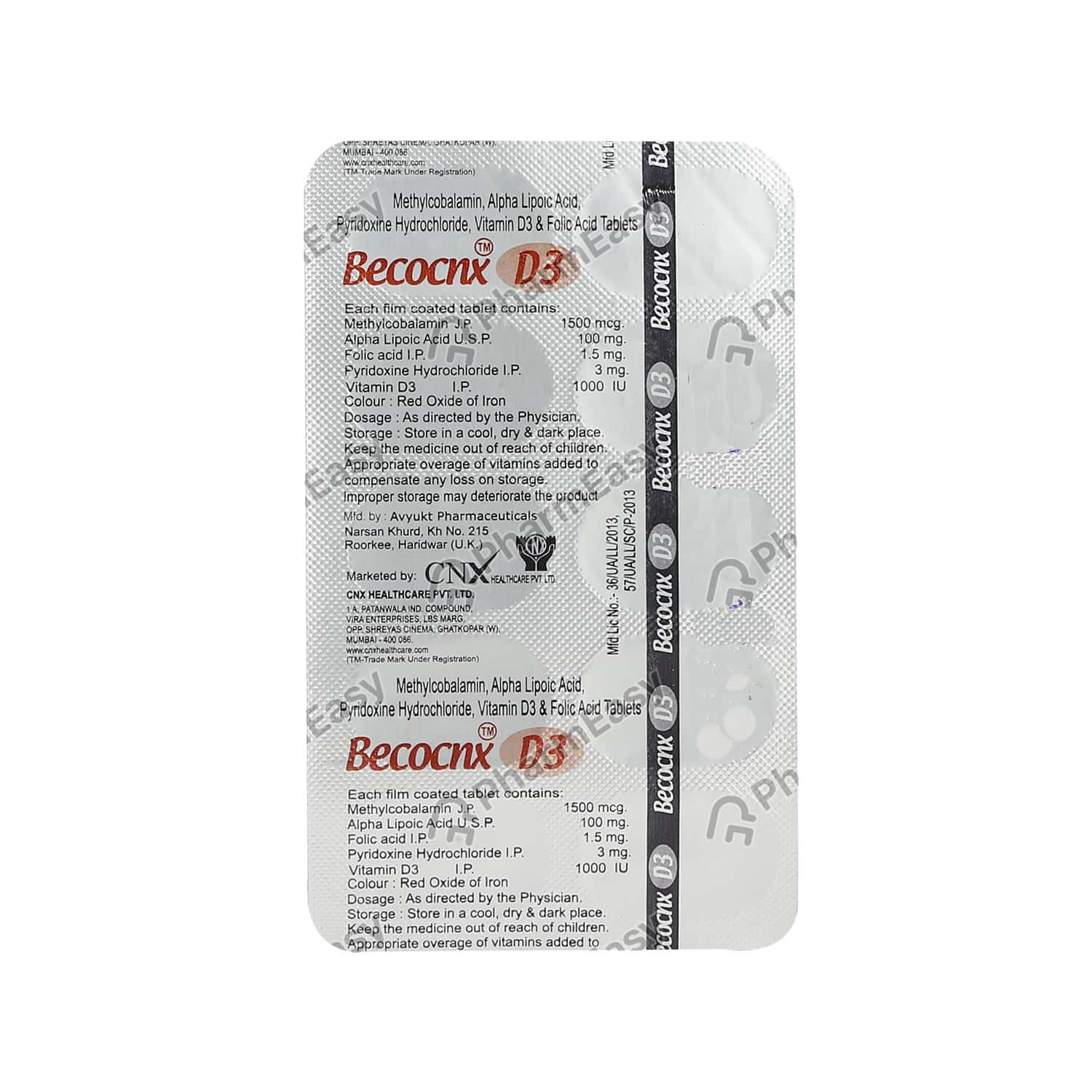 Buy Becocnx D3 Tablet (10) Online at Flat 18% OFF* | PharmEasy
