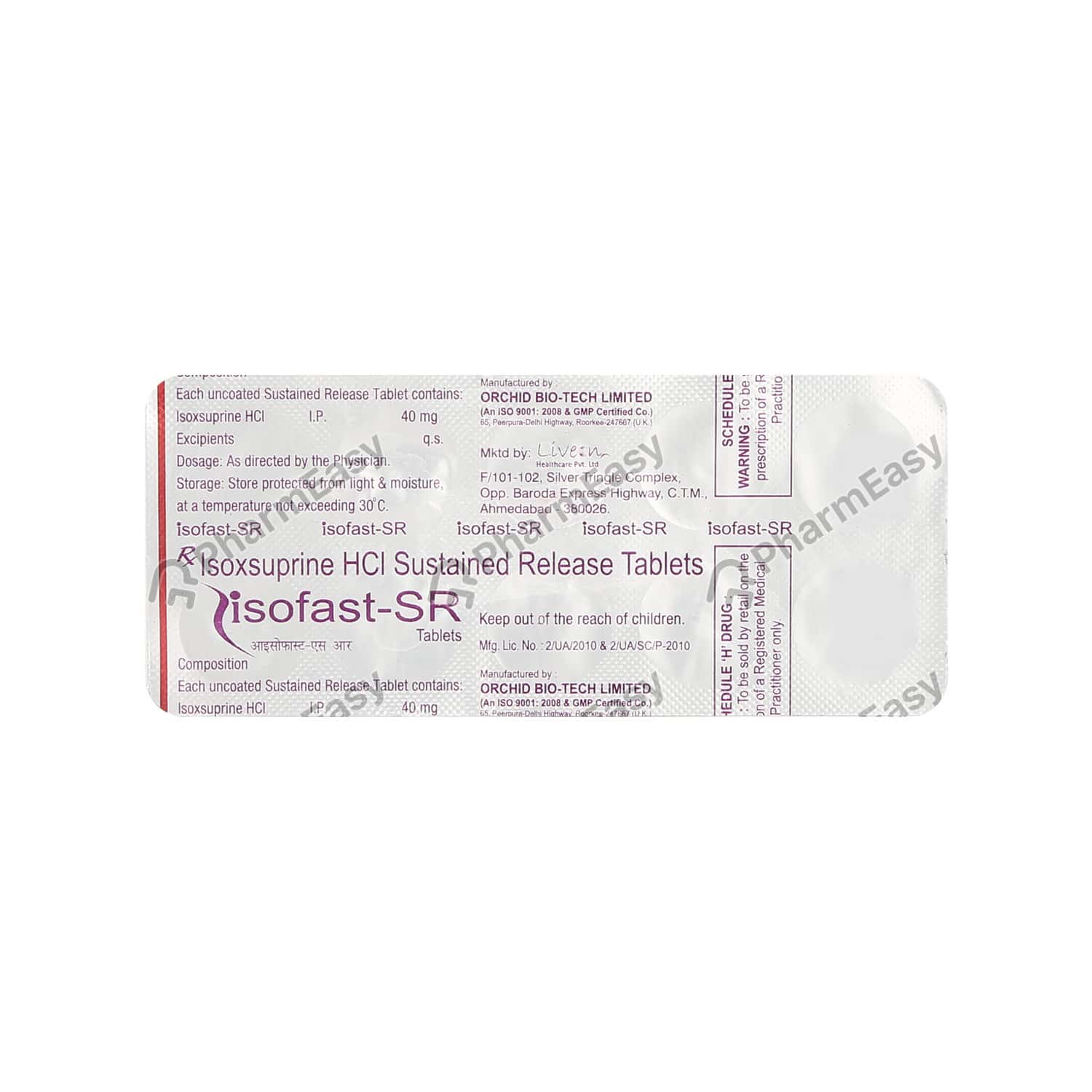 Buy Isofast Sr 40 MG Tablet (10) Online at Flat 18% OFF* | PharmEasy