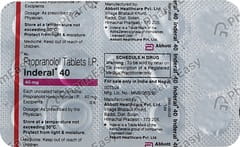 Inderal 40 Tablet: Uses, Side-effects, Price, Dosage & More Info ...