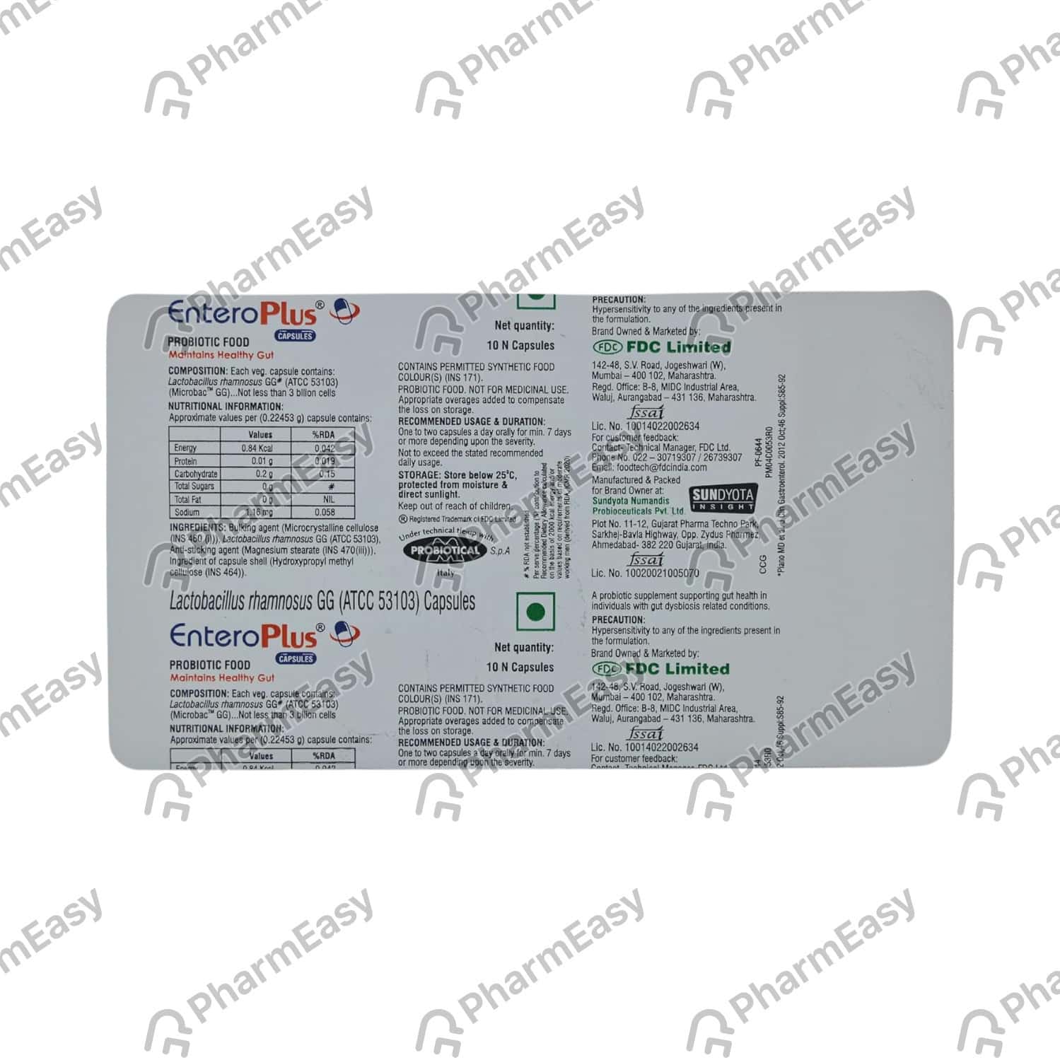 Buy Entero Plus 3 B Capsule (10) Online at Flat 15% OFF | PharmEasy