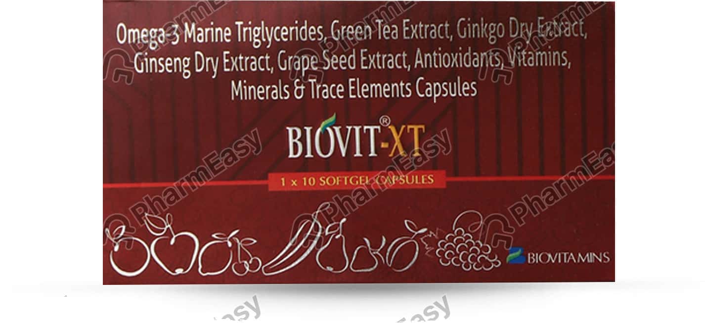 Buy Biovit Xt Strip Of 10 Capsules Online at Flat 15% OFF | PharmEasy