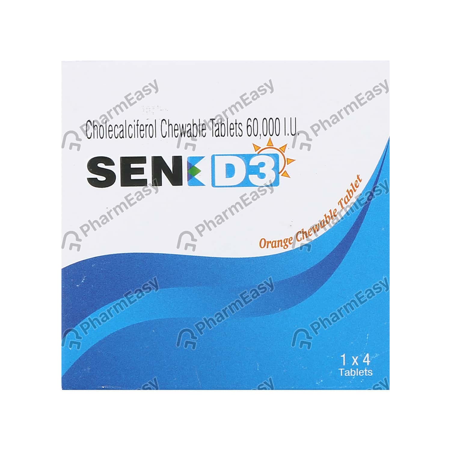 Sen D3 60000 IU Chewable Tablet (4) - Uses, Side Effects, Dosage ...