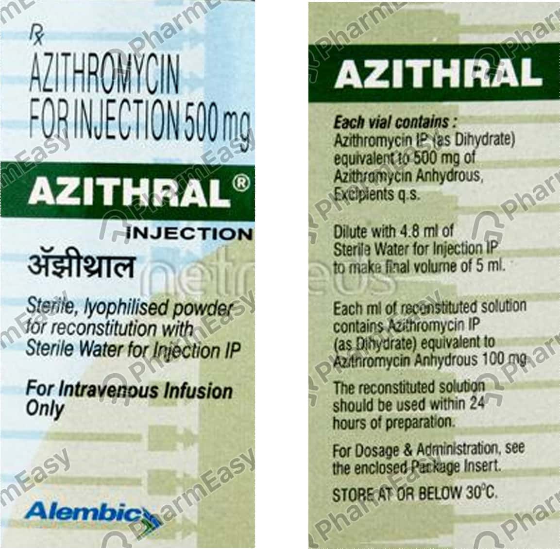 Buy Azithral 500 MG Powder For Injection (1) Online at Flat 15% OFF ...