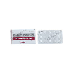 Atorlip 20 MG Tablet (15) - Uses, Side Effects, Dosage, Composition ...