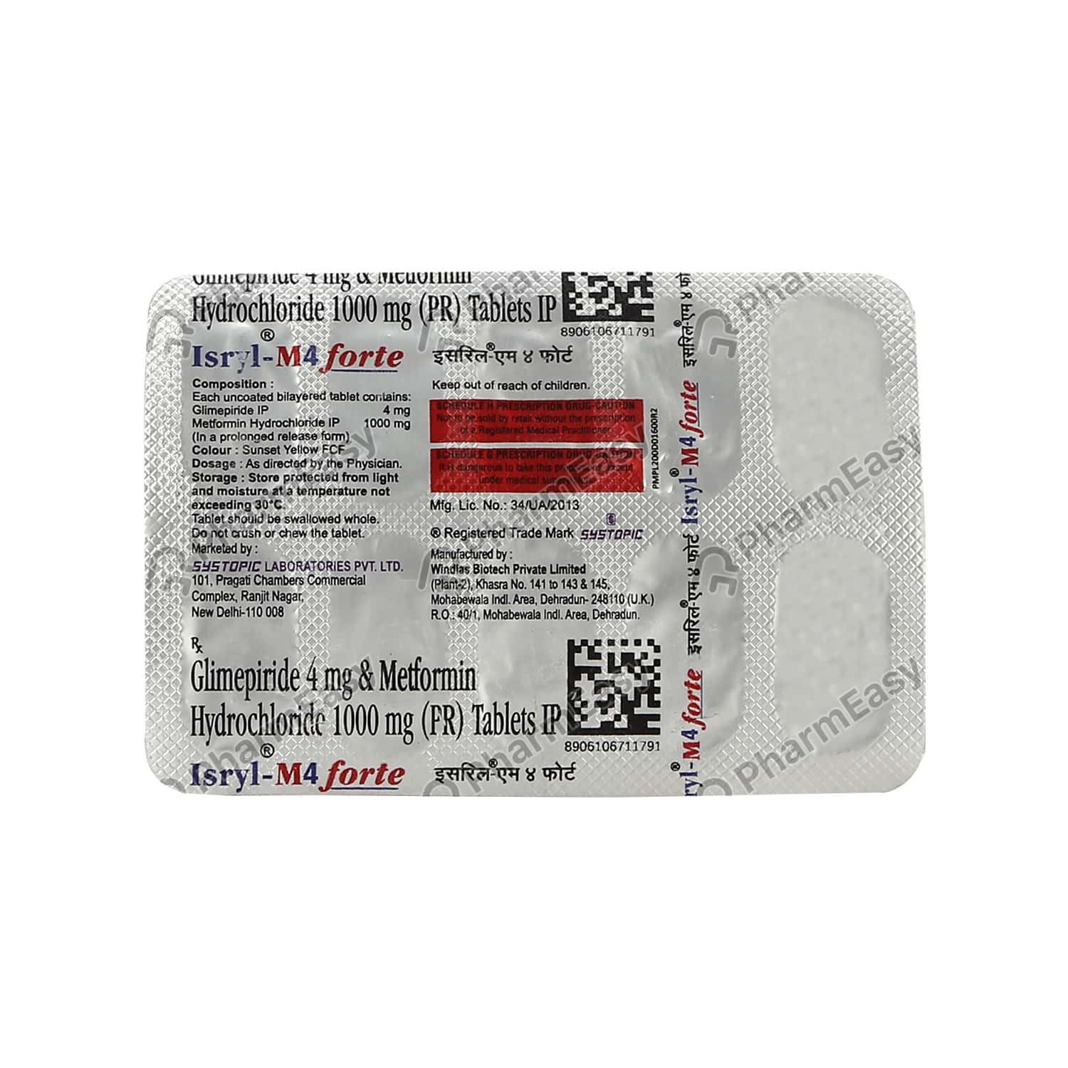 Isryl M4 Forte Tab 10'S - Uses, Side Effects, Dosage, Composition ...