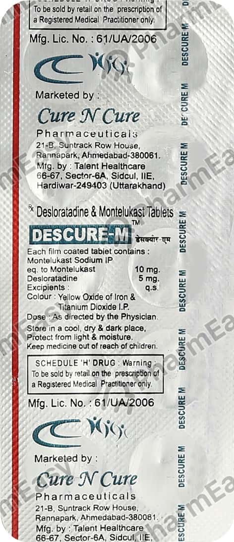 Buy Descure M Strip Of 10 Tablets Online at Flat 15% OFF | PharmEasy