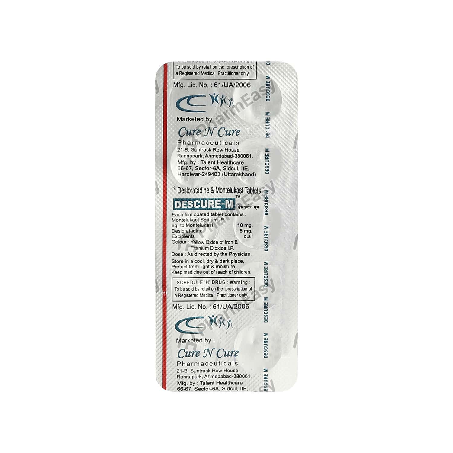 Buy Descure M Strip Of 10 Tablets Online at Flat 18% OFF* | PharmEasy