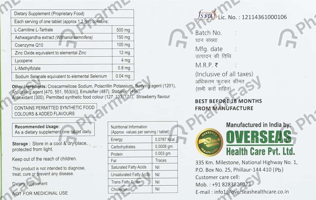 Buy Niloxid Q10 Strip Of 10 Tablets Online at Flat 15% OFF | PharmEasy