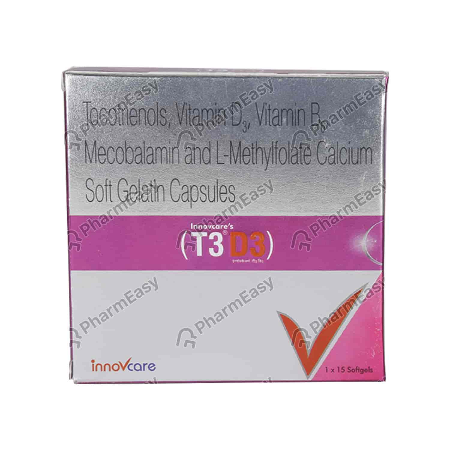 Buy T3 D3 Strip Of 15 Capsules Online at flat 15% off | PharmEasy