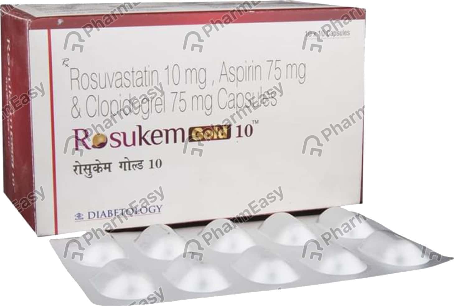 Rosukem Gold 10mg Strip Of 10 Capsules: Uses, Side Effects, Price ...