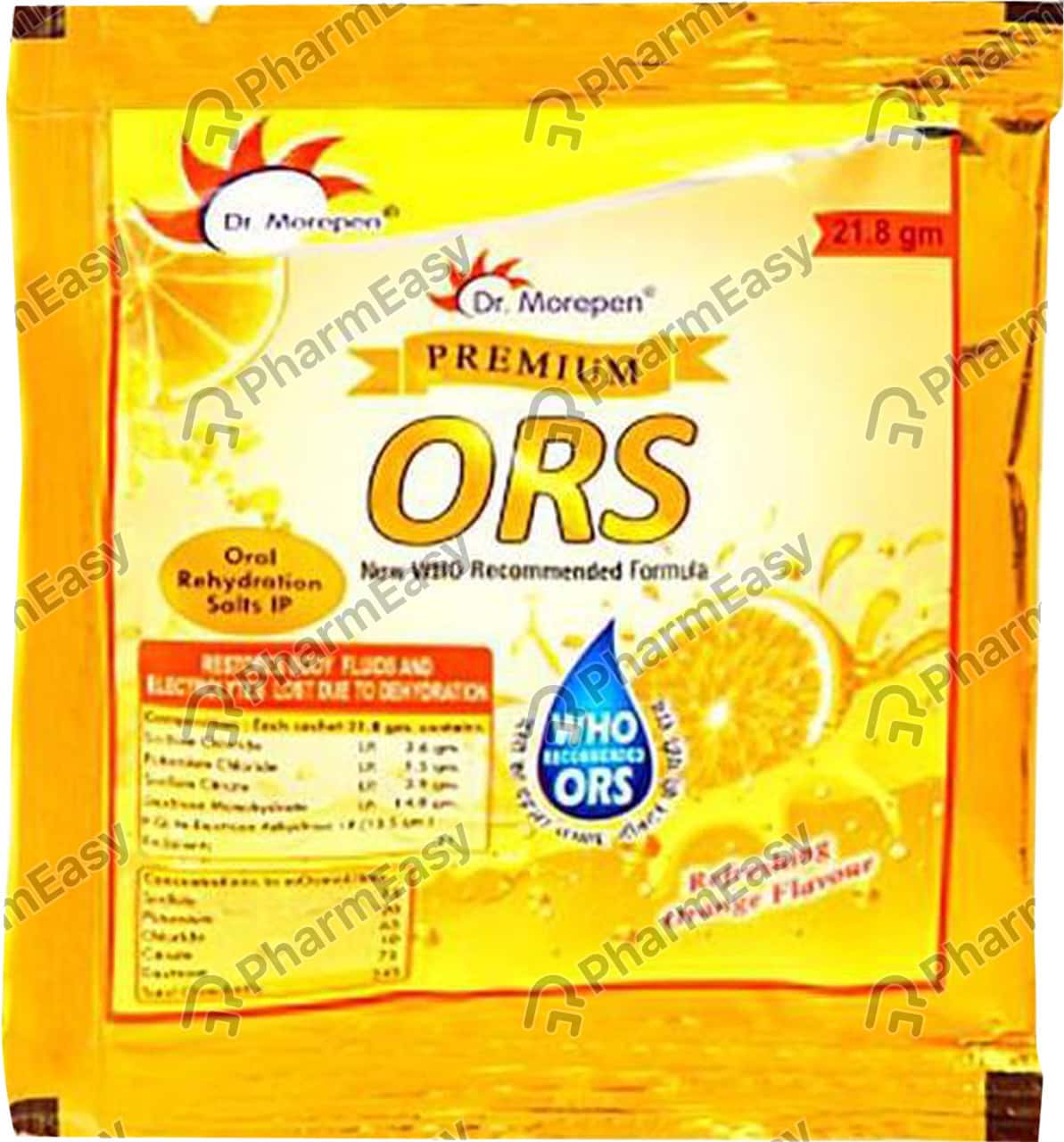 Ors Orange Flavour Sachet Of 21.8gm Powder (Dr. Morepen): Uses, Side ...