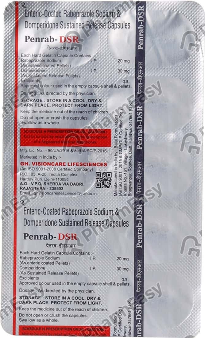 Penrab Dsr Strip Of 10 Capsules: Uses, Side Effects, Price & Dosage ...