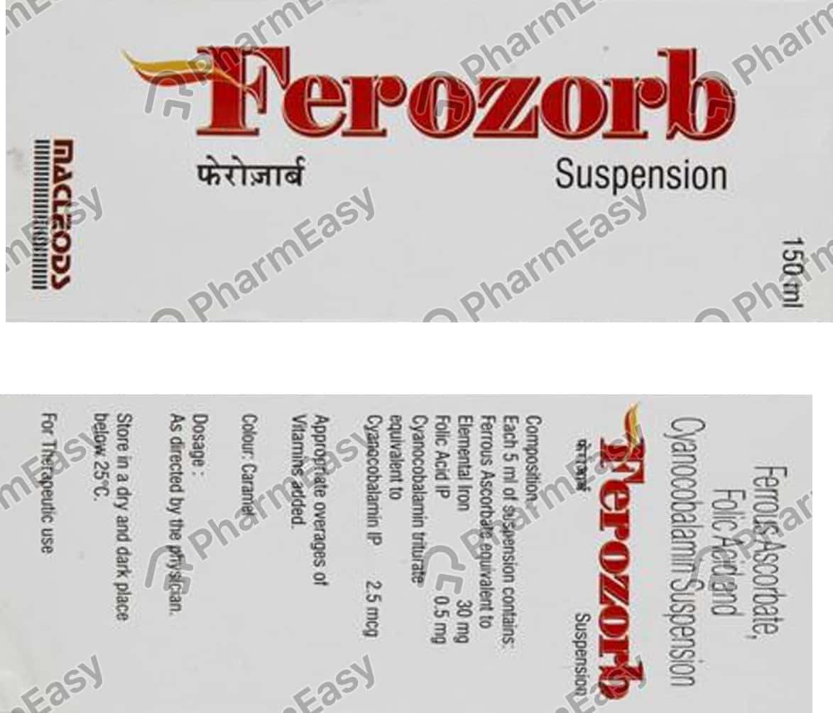 Ferozorb Syrup 150ml: Uses, Side Effects, Price & Dosage | PharmEasy