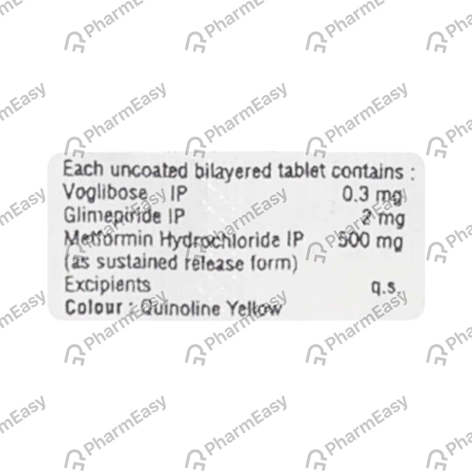 Vogs Gm 2/0.3 Strip Of 10 Tablets: Uses, Side Effects, Price & Dosage ...