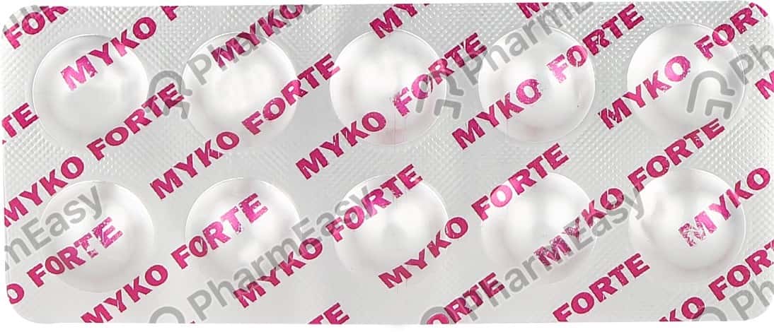 Myko Forte Strip Of 10 Tablets: Uses, Side Effects, Price & Dosage ...