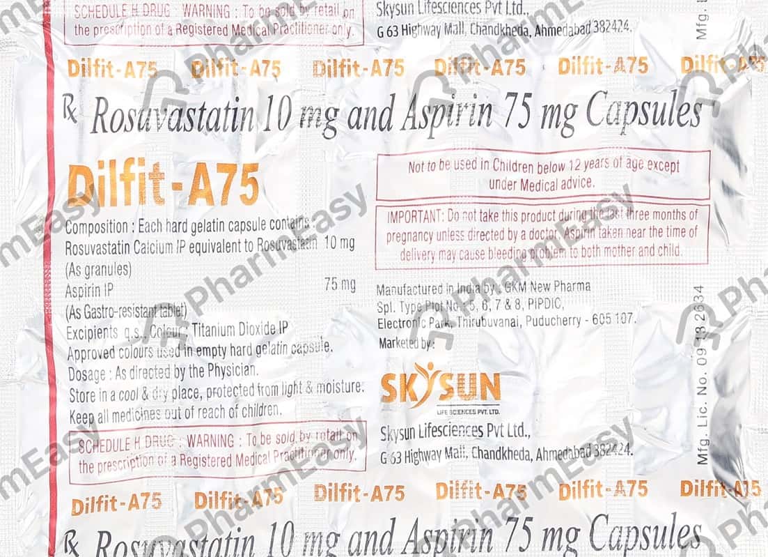 Dilfit A 75 Strip Of 10 Capsules: Uses, Side Effects, Price & Dosage ...