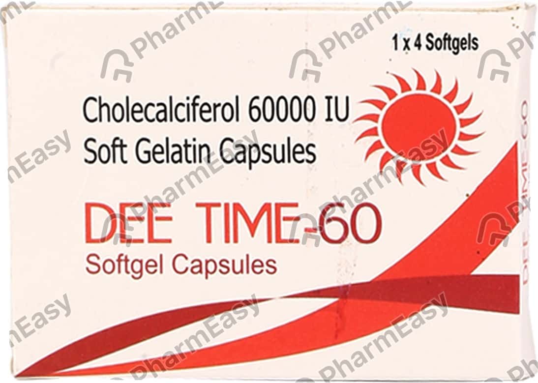 Dee Time 60000 IU Capsule (4): Uses, Side Effects, Price & Dosage ...