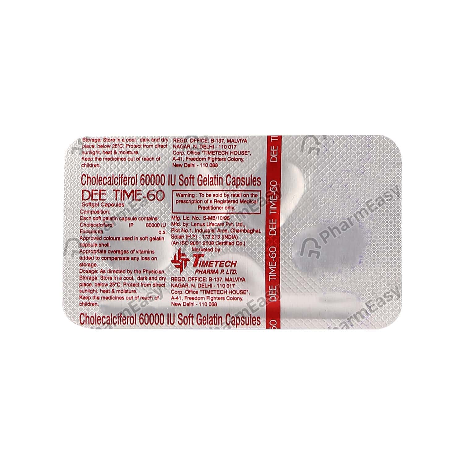 Dee Time 60k Strip Of 4 Capsules - Uses, Side Effects, Dosage ...