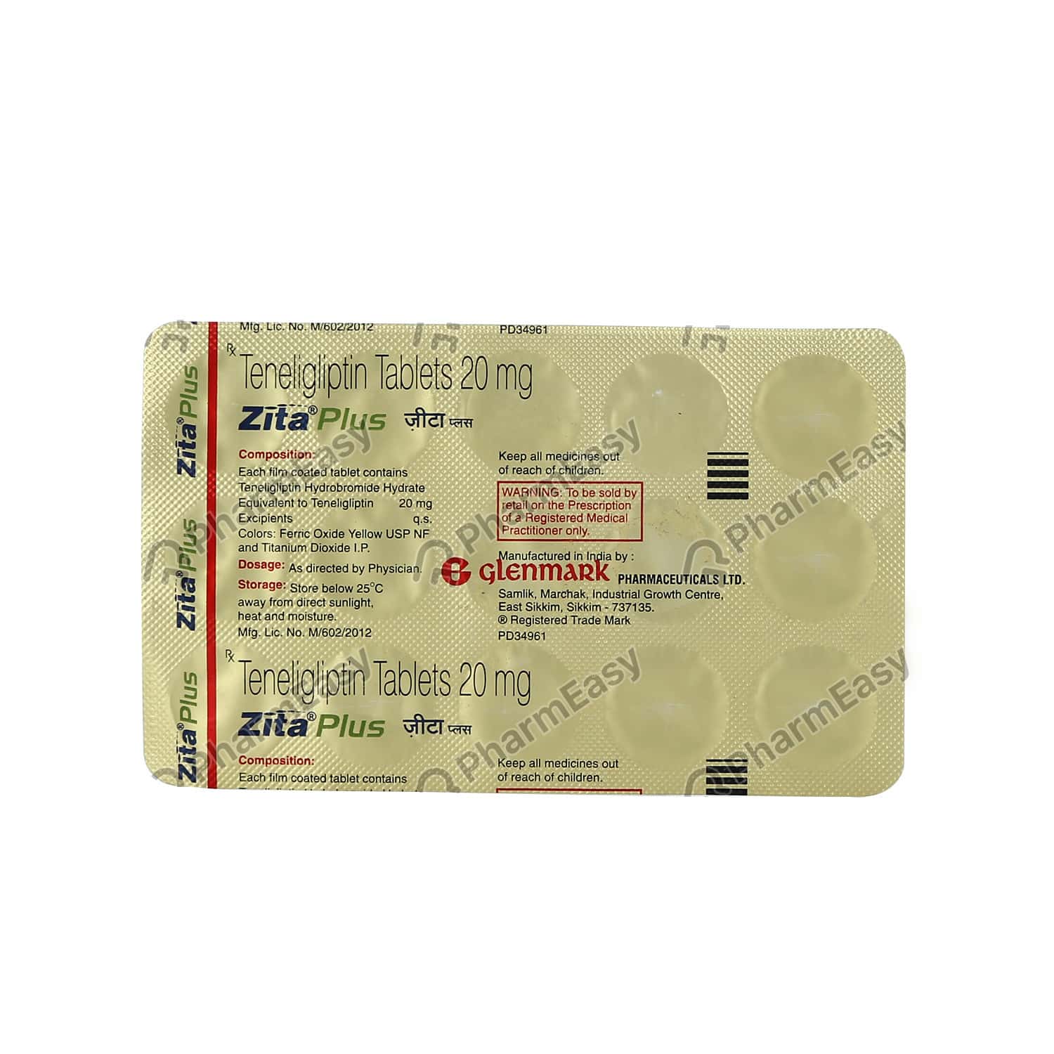 Zita Plus 20 MG Tablet (15) - Uses, Side Effects, Dosage, Composition ...