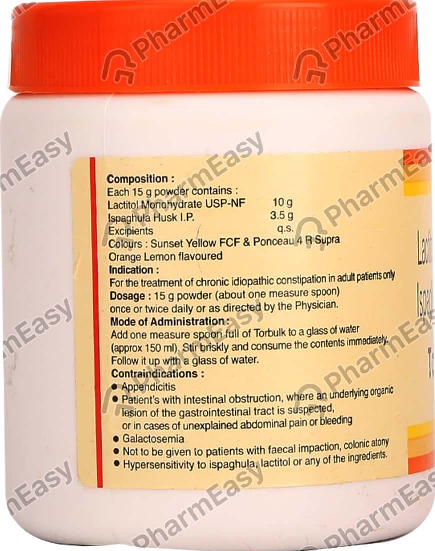 Torbulk Powder 180gm: Uses, Side Effects, Price & Dosage | PharmEasy