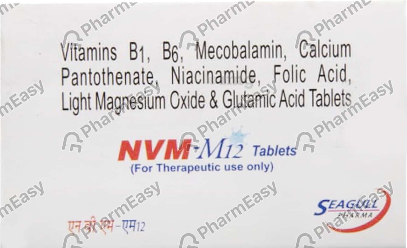 Buy Nvm M12 Strip Of 10 Tablets Online & Save Up to 24% at PharmEasy