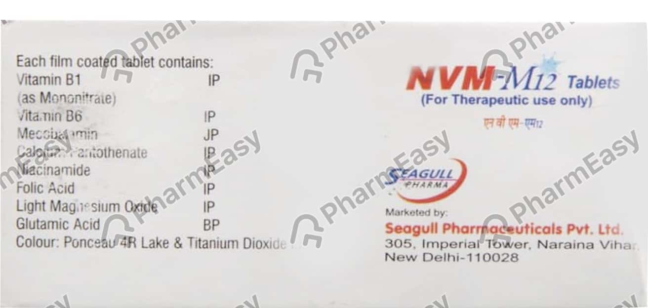 Buy Nvm M12 Strip Of 10 Tablets Online at Flat 15% OFF | PharmEasy