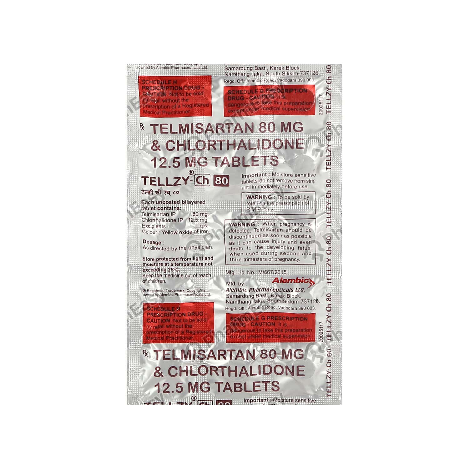 Tellzy Ch 80 Strip Of 15 Tablets - Uses, Side Effects, Dosage ...