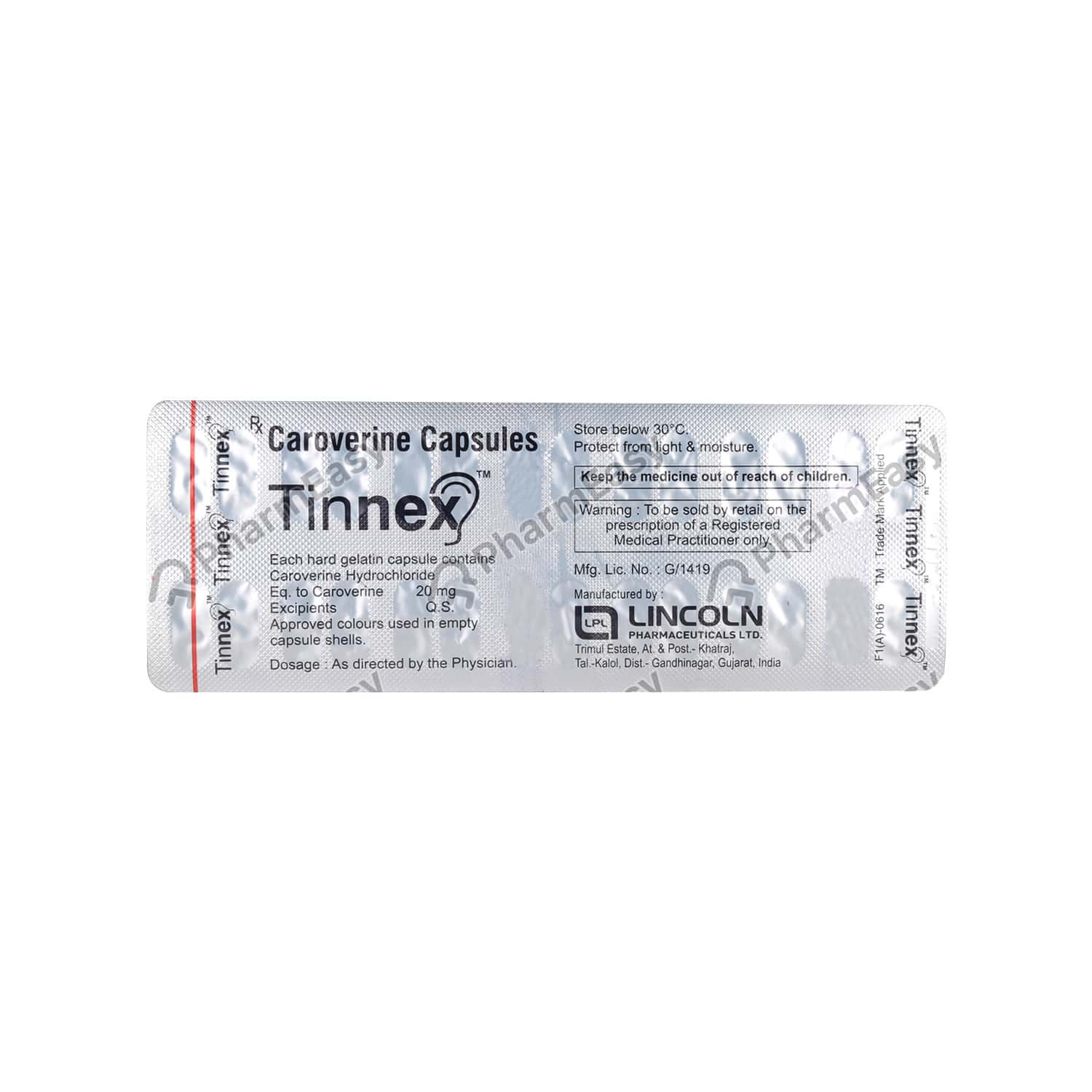 Buy Tinnex 20 MG Capsule (28) Online at Flat 18% OFF* | PharmEasy