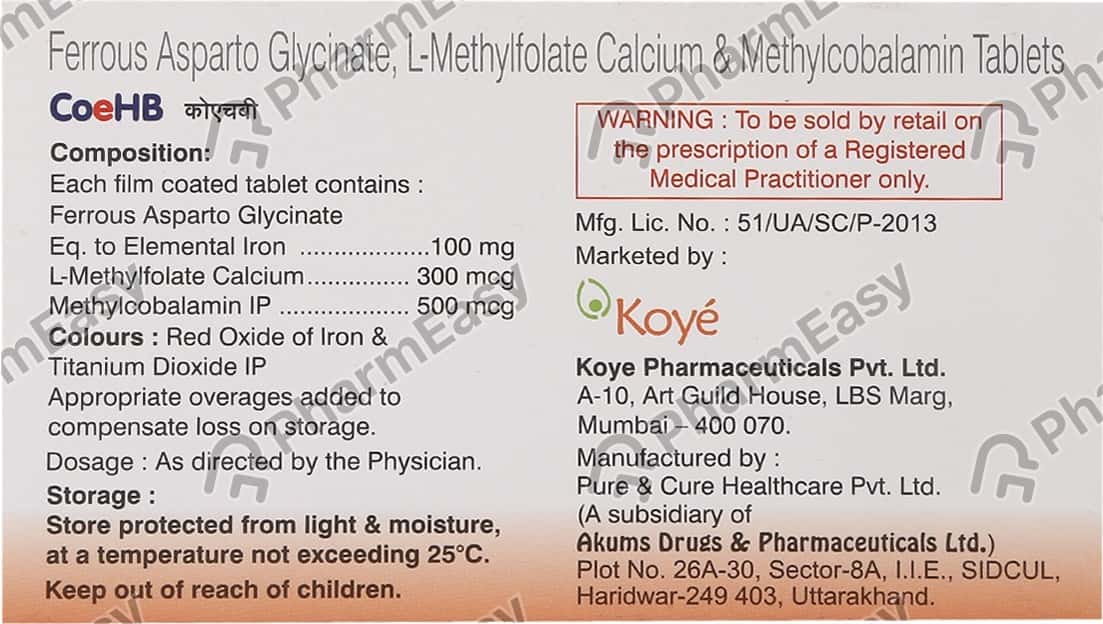 Buy Coehb Strip Of 10 Tablets Online at Flat 15% OFF | PharmEasy