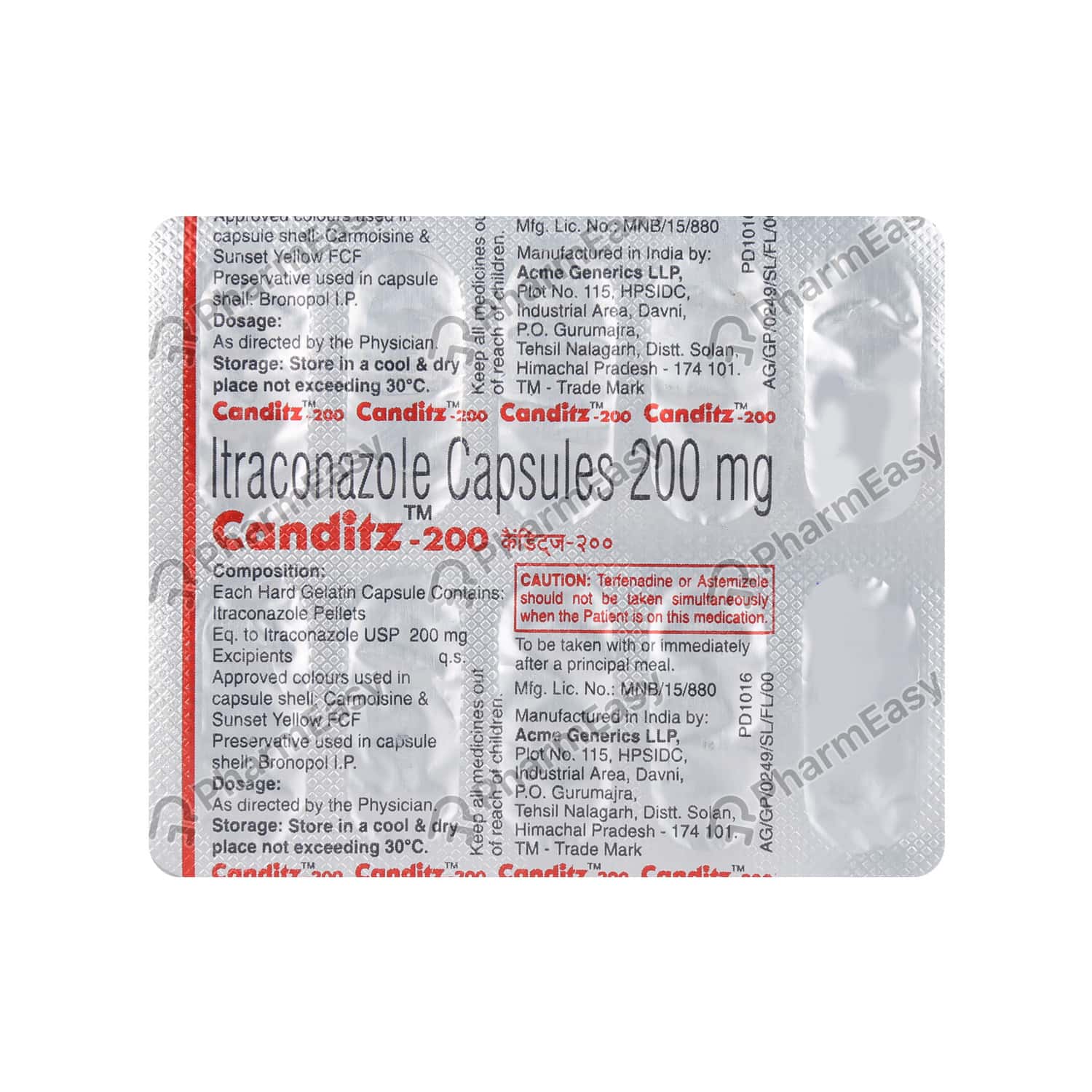 Canditz 200 MG Capsule (10): Uses, Side Effects, Price, Dosage ...