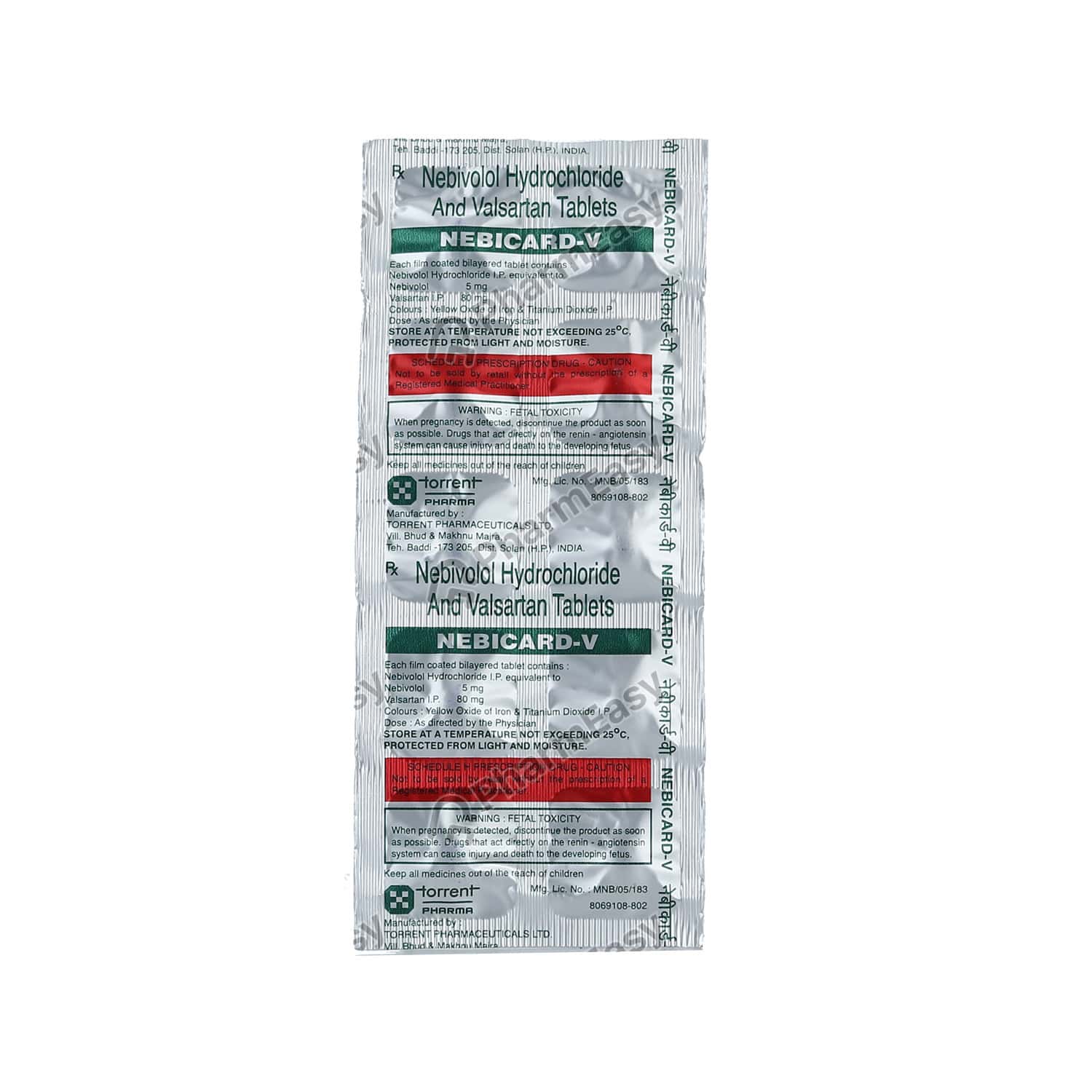Buy Nebicard V Strip Of 10 Tablets Online at Flat 18% OFF* | PharmEasy