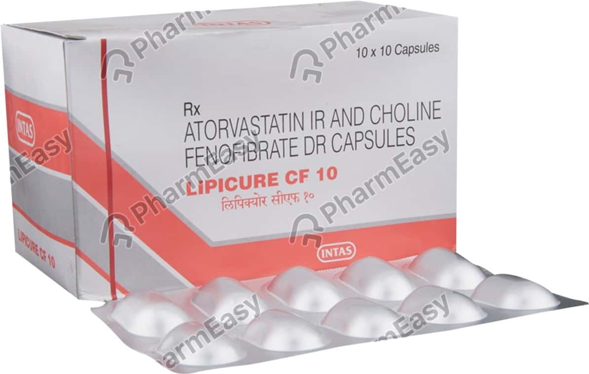 Lipicure Cf 10 Strip Of 10 Capsules: Uses, Side Effects, Price & Dosage ...