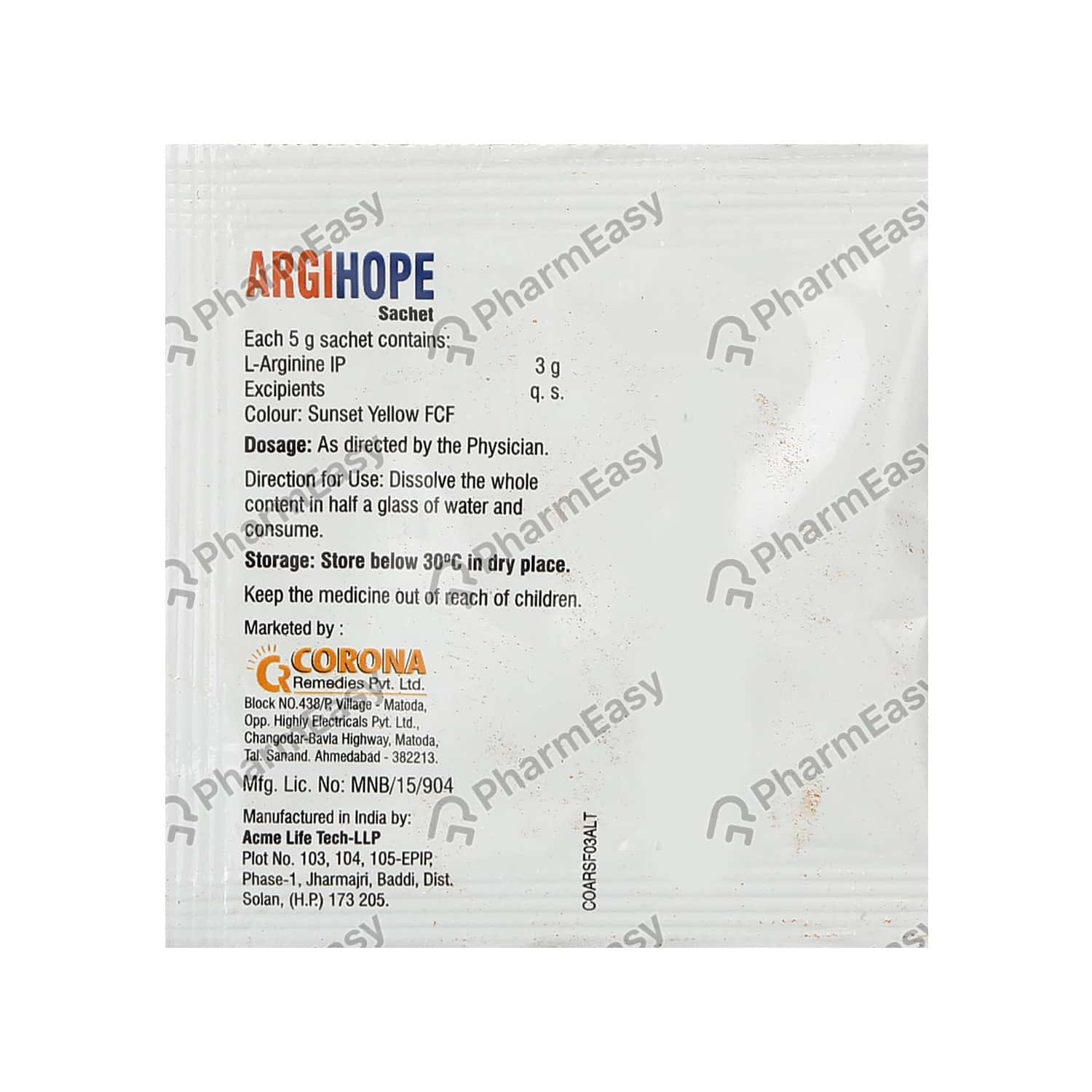 Buy Argihope 3 G Oral Powder (5) Online at Flat 18% OFF* | PharmEasy