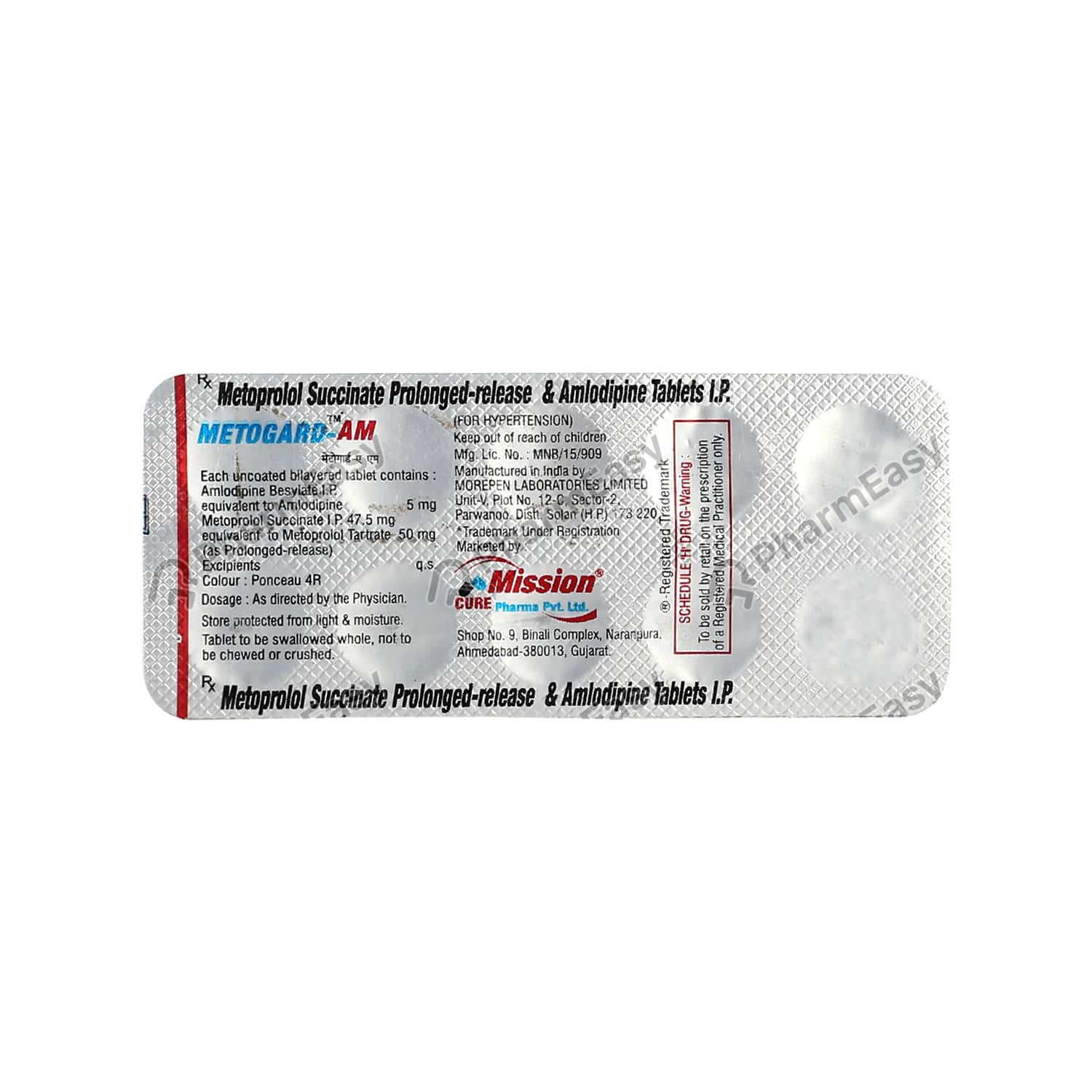 Metogard Am Strip Of 10 Tablets - Uses, Side Effects, Dosage ...